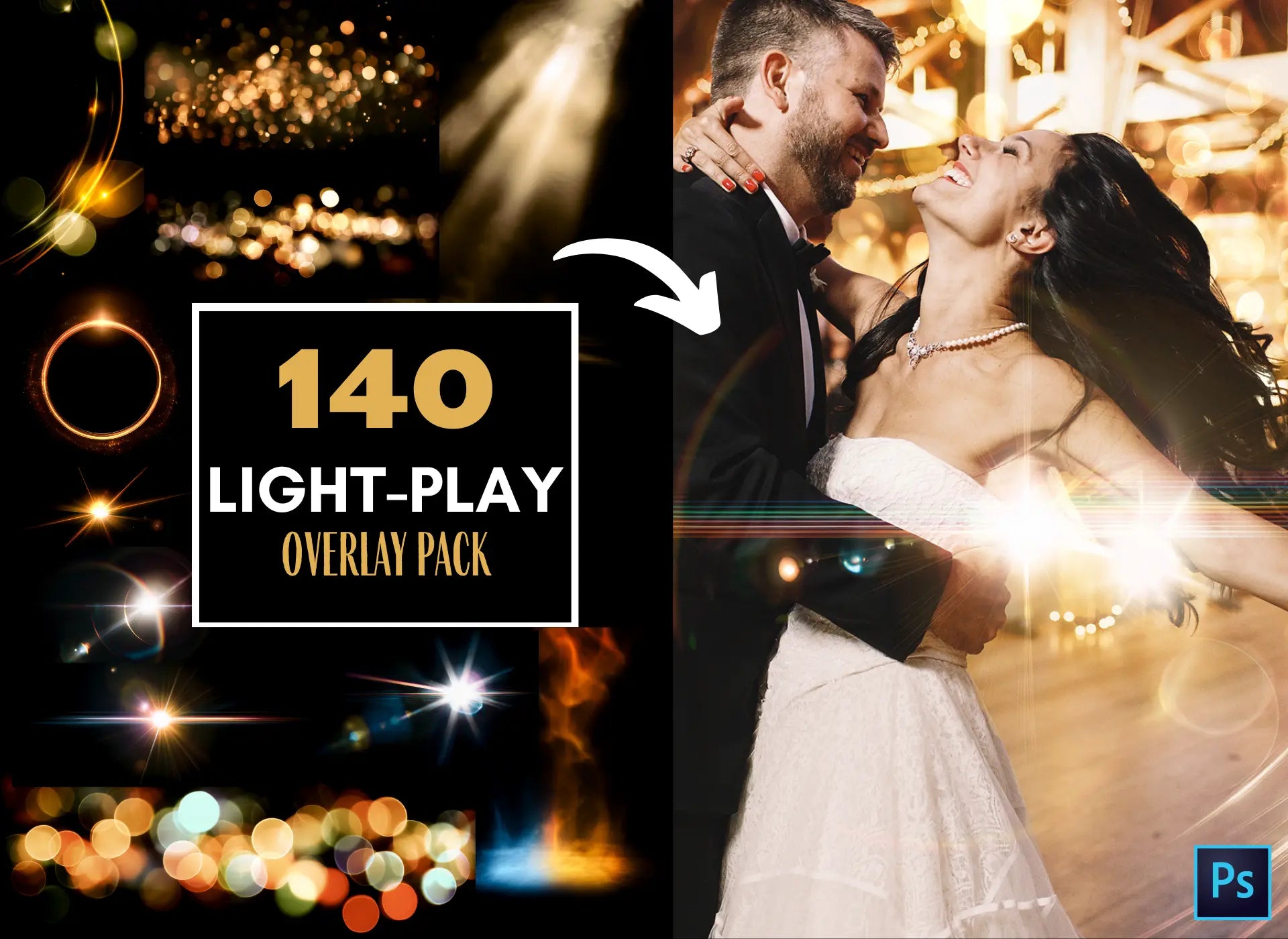 140 Bokeh & Light Flare Overlays for Photoshop – LSP Actions by Lemon Sky