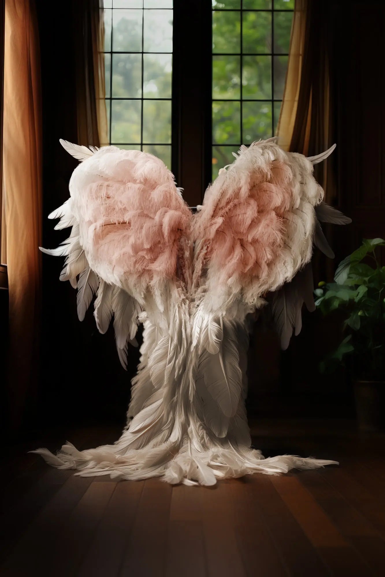 Angel Wings "Heart" Digital Background – LSP Actions by Lemon Sky