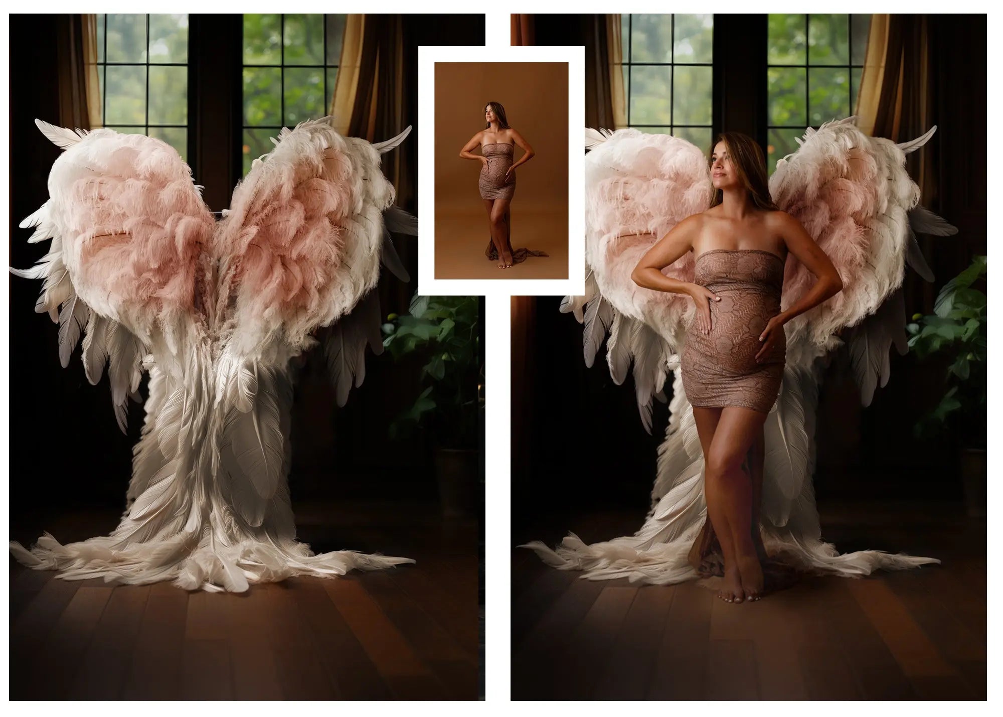 Angel Wings "Heart" Digital Background – LSP Actions by Lemon Sky