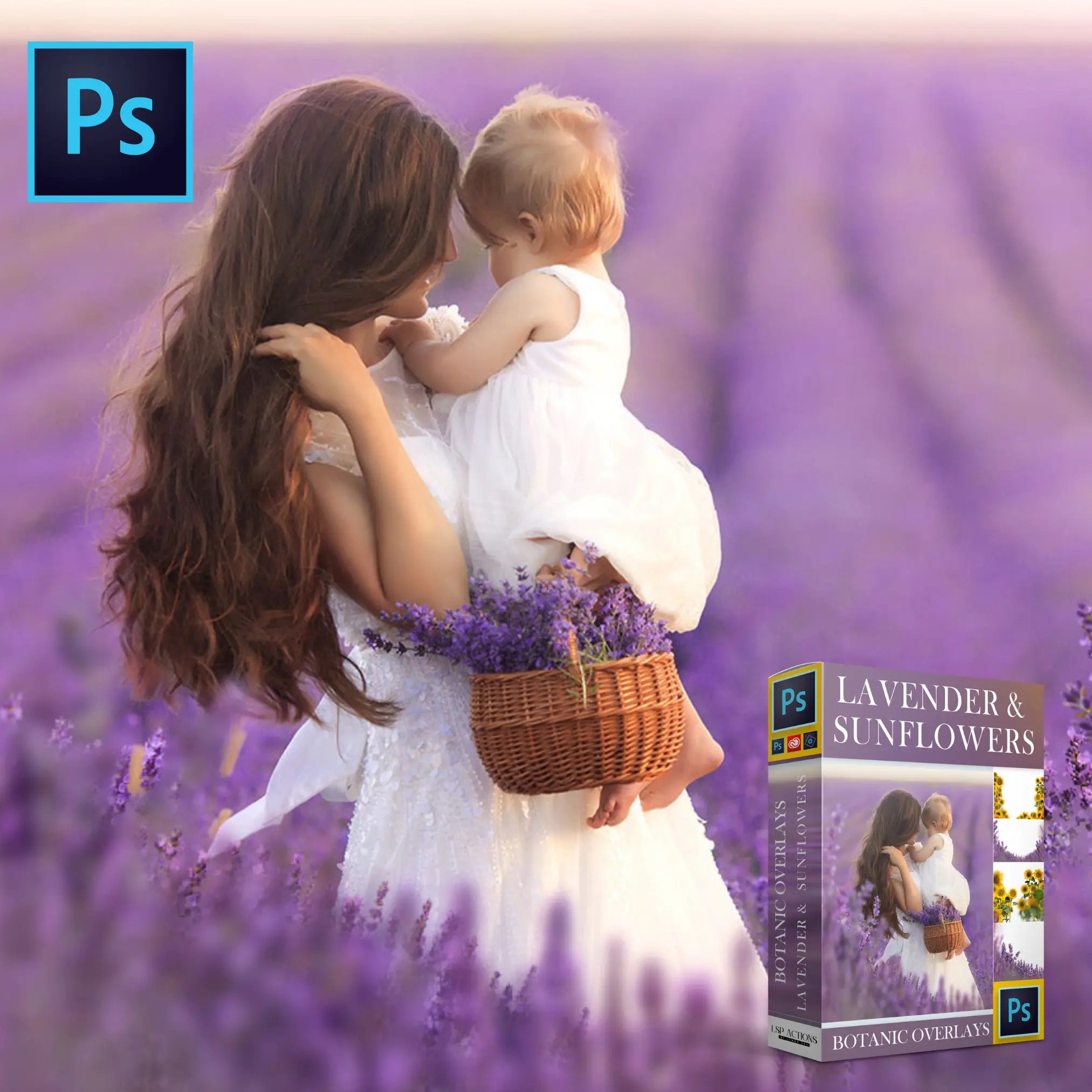 Lavender & Sunflower Framers - Overlay Pack – LSP Actions by Lemon Sky