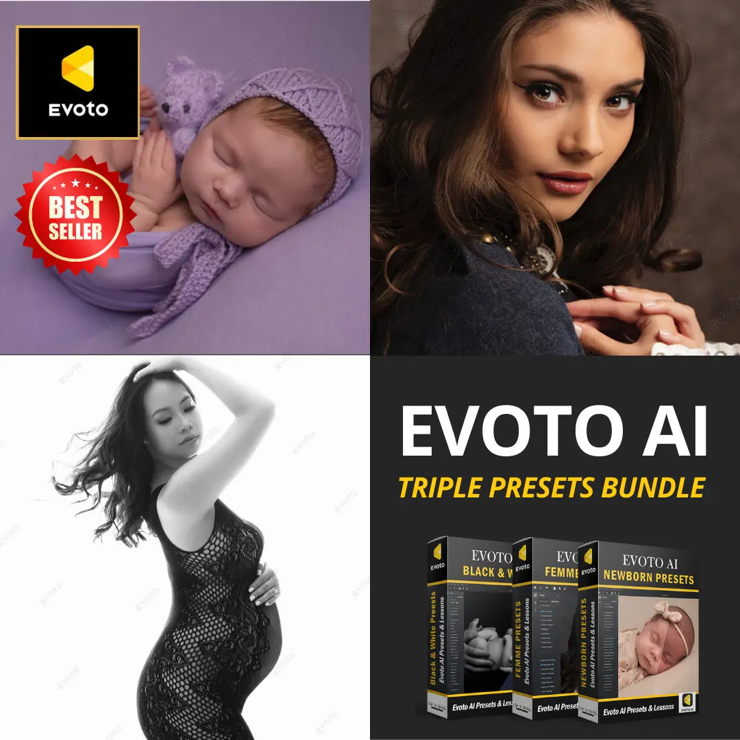 Evoto Newborn & Portrait Presets Trio Bundle – LSP Actions by Lemon Sky