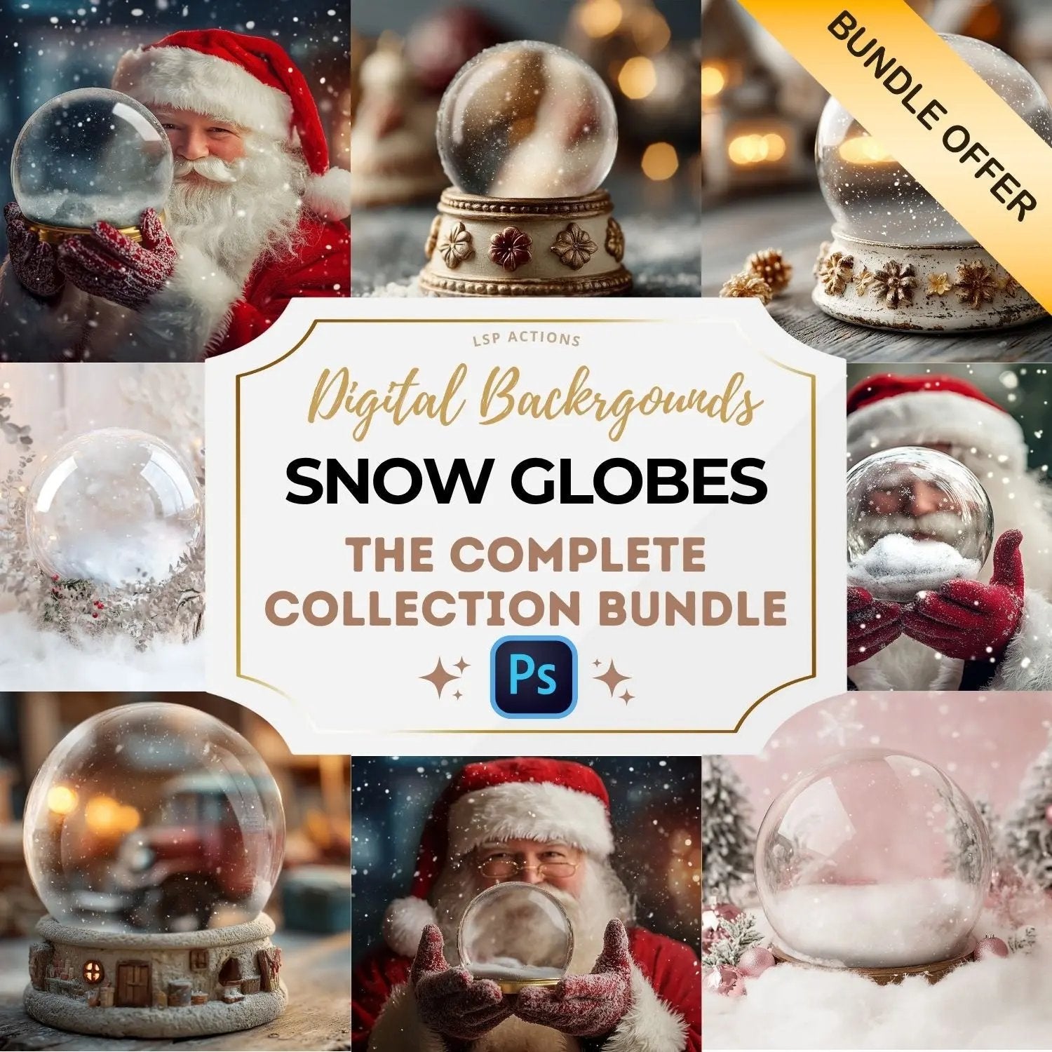 Snow Globe Digital Background BUNDLE – LSP Actions by Lemon Sky