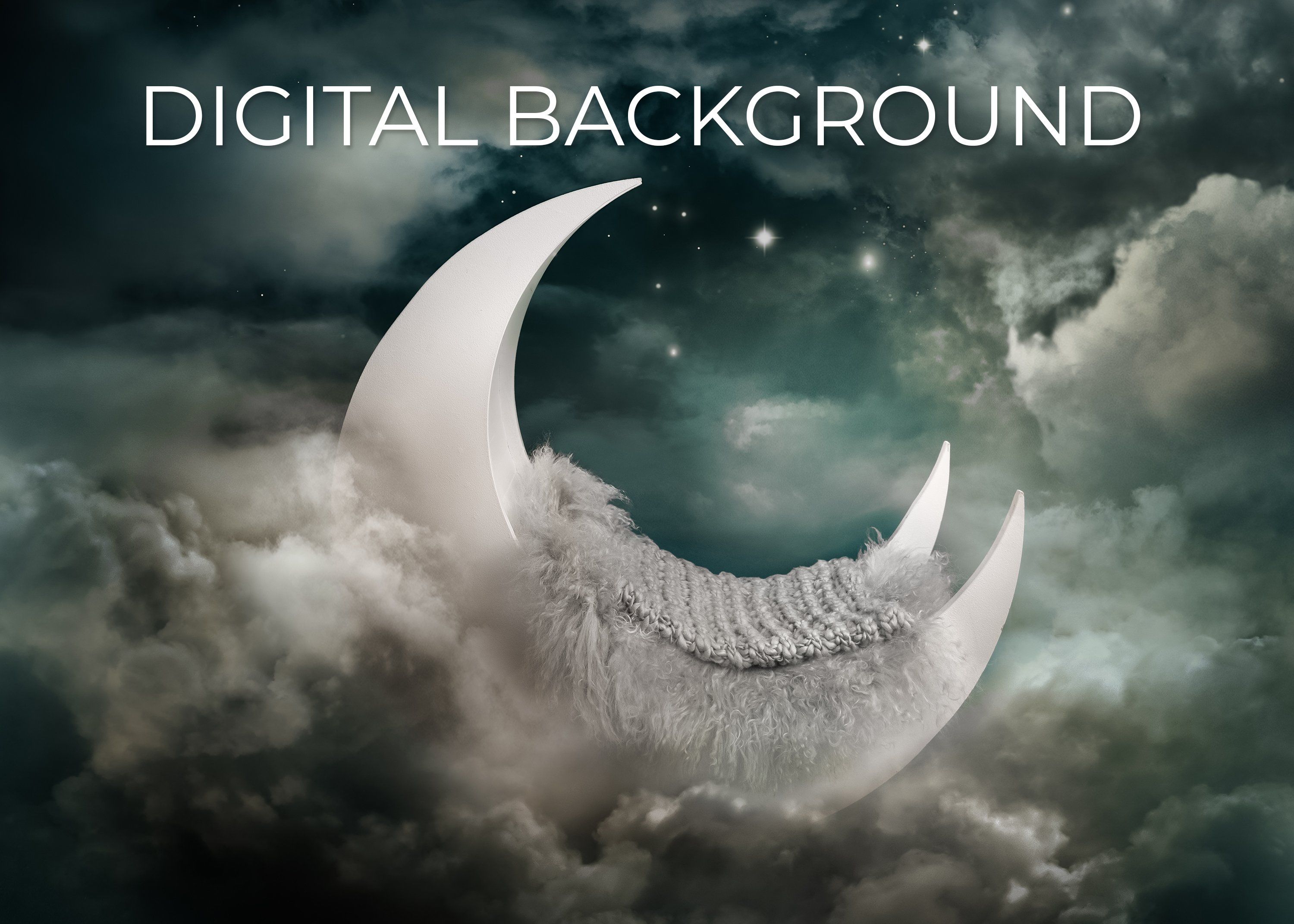 Night Light Moon Digital Background – LSP Actions by Lemon Sky